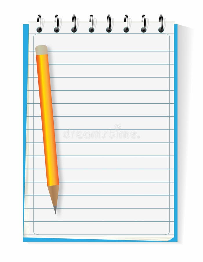 Notepad with lines stock vector. Illustration of message - 12790421