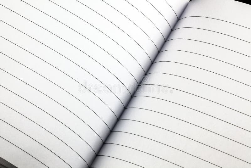 The Open Pages of a Lined Notebook Stock Image - Image of copybook ...