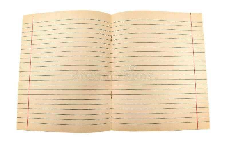 Lined Notebook Texture. Opened School Notebook Stock Photo - Image of ...