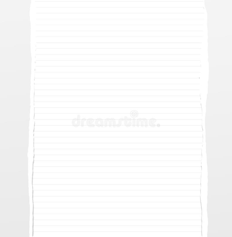 Torn of Vertical White, Lined Note, Notebook Paper Strips, Pieces Stuck ...