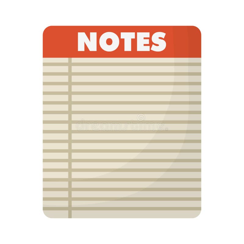 Lined notepad icon image stock vector. Illustration of paper - 82383553