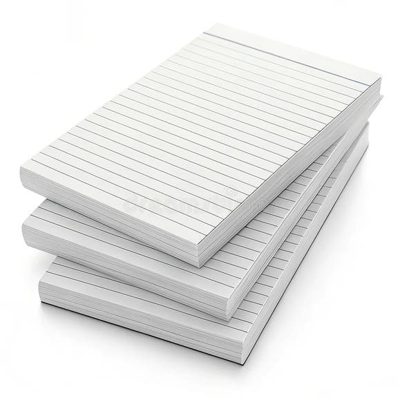 Lined Notepad Stack for Easy Note-taking Stock Illustration ...