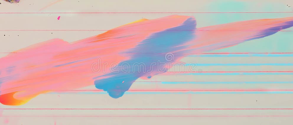 Lined Paper Background with Colorful Ink Smudges and Space for Artistic ...