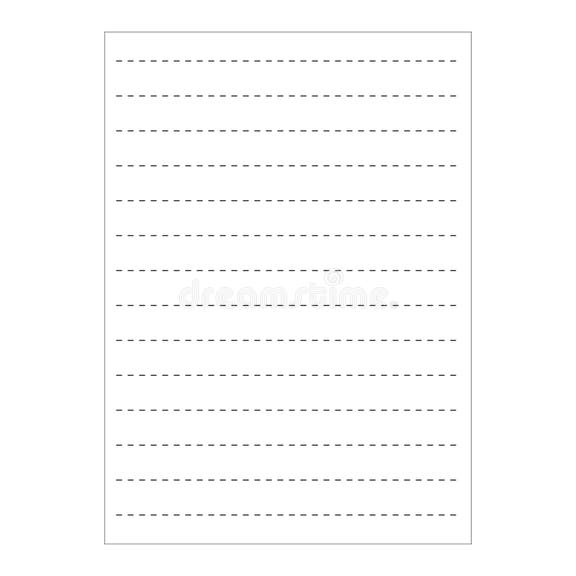 Lined Paper Icon. Simple Sheet Design. Dashed Lines. Vector ...