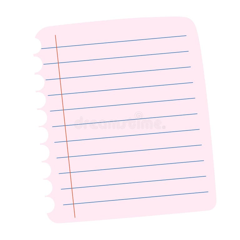 Lined Paper from a Notebook. Empty Notebook Paper Stock Vector - Illustration of educational ...