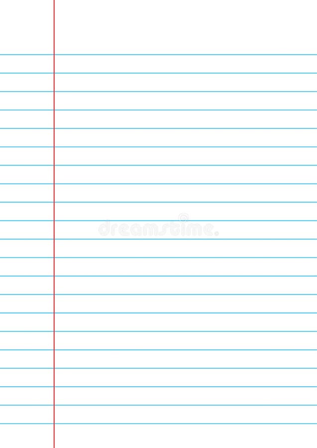 Ruled paper / Lined page stock vector. Illustration of notes - 8391054