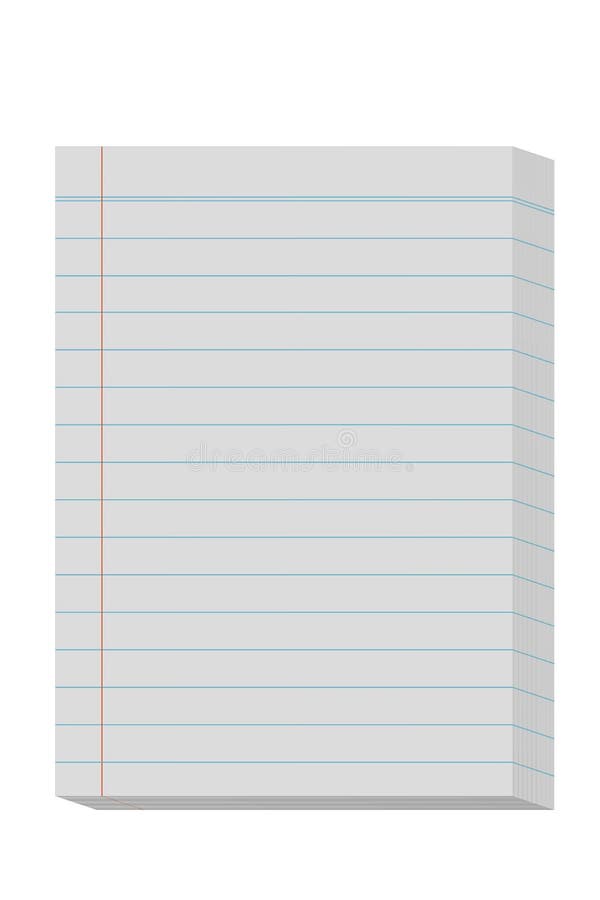 Lined paper pad stock illustration. Illustration of stripes - 15531578