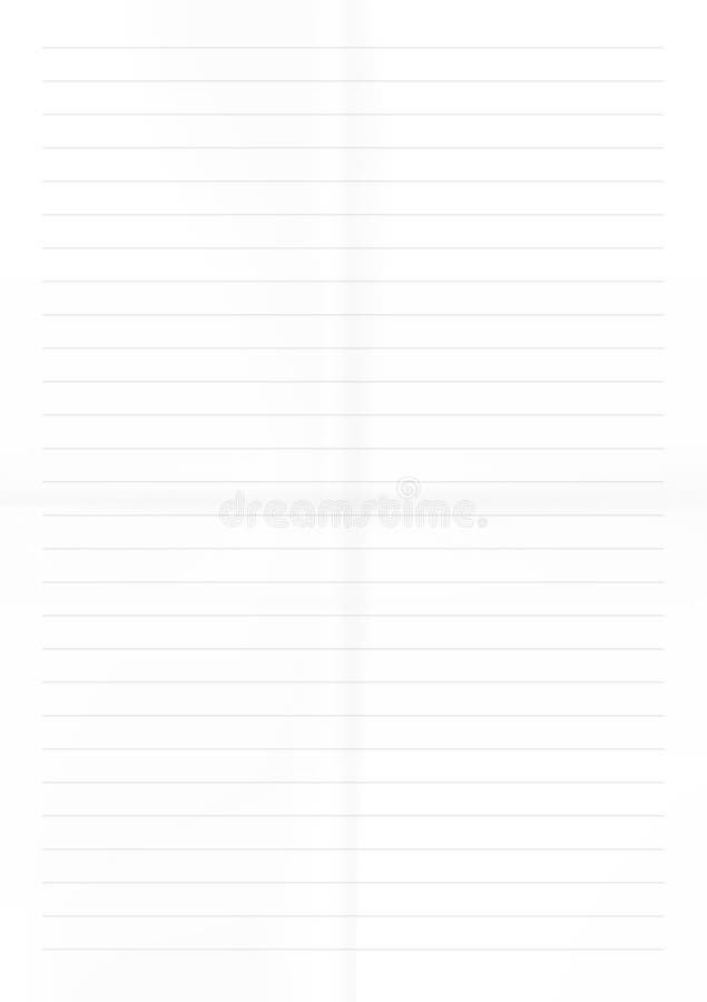 Lined Paper Sheet with Folding Effect Stock Vector - Illustration of ...