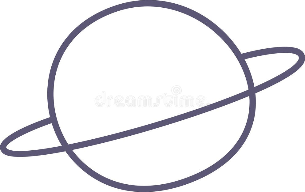 Lined Planet Icon stock vector. Illustration of design - 287302394