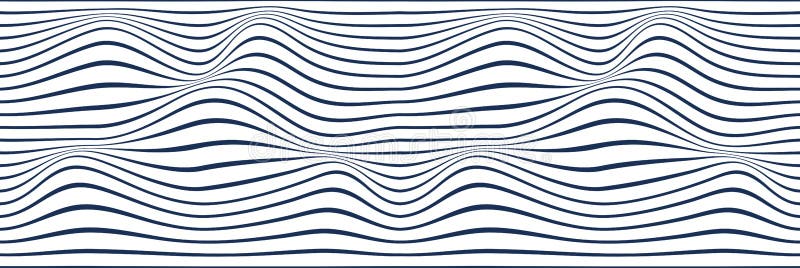 Lined Seamless Minimalistic Pattern with Optical Illusion, Op Art ...