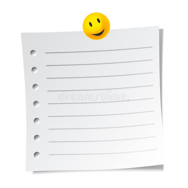 Lined Sticky Note. Blank Note Paper Sheet. Information Reminder ...