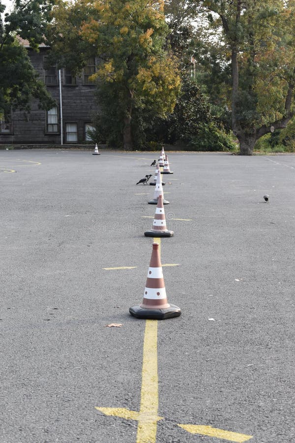 Lined Up on the Road.test Track Stock Image - Image of circuit ...