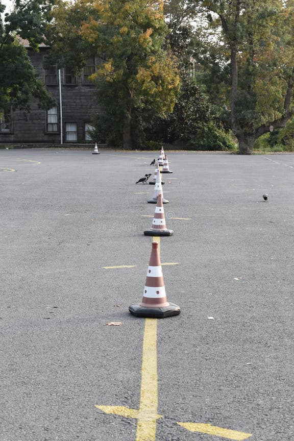 Lined Up on the Road.test Track Stock Image - Image of circuit ...