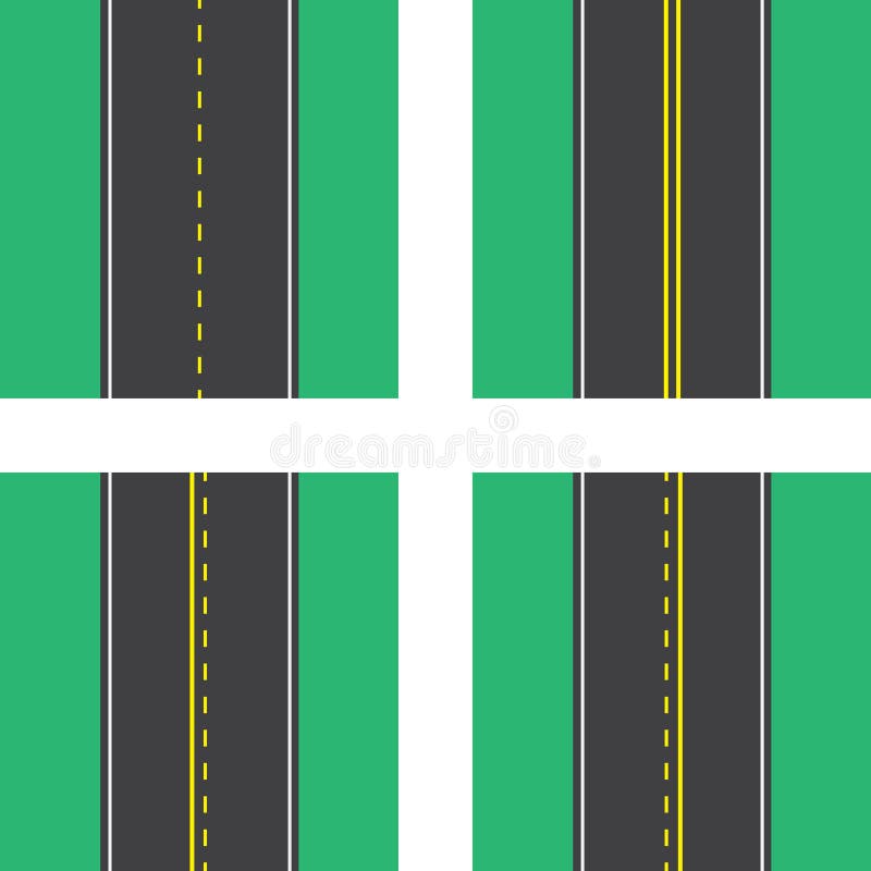 Strada Principale Dell'asfalto Con Le Segnaletiche Stradali Immagine ...