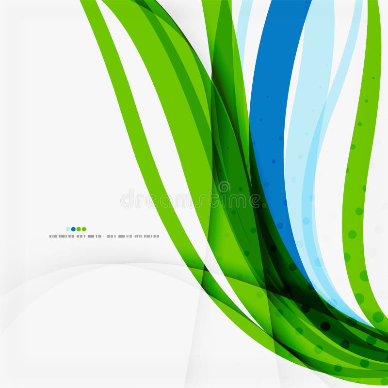 Linee verde blu dell'onda illustrazione vettoriale. Illustrazione di ...
