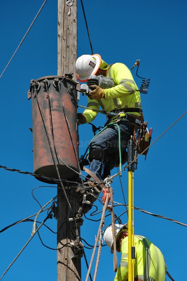 Linemen stock image. Image of bucket, electric, lineman - 472691