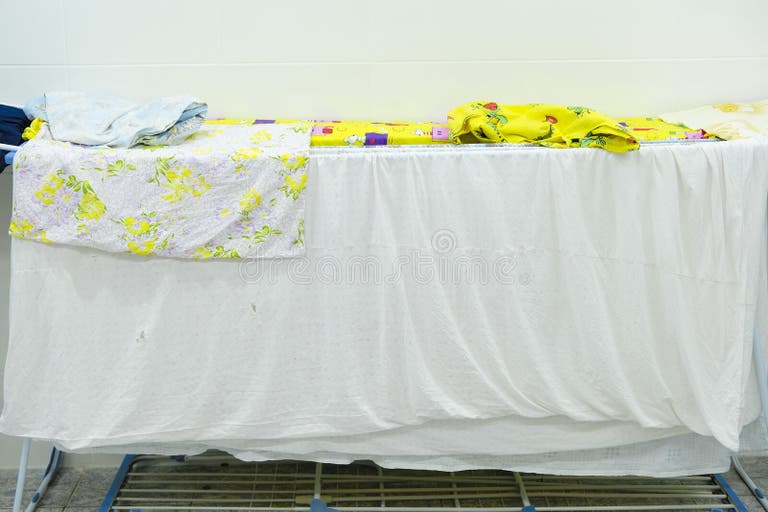 Linen on the dryer stock image. Image of home, clotheshorse - 127230273