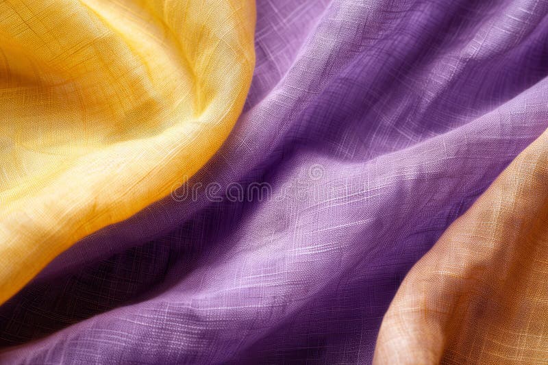 Linen Fabric Exhibits a Stunning Array of Warm and Cool Colors ...