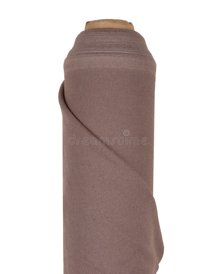 Linen Fabric in Roll Isolated Stock Photo - Image of bright, felting ...