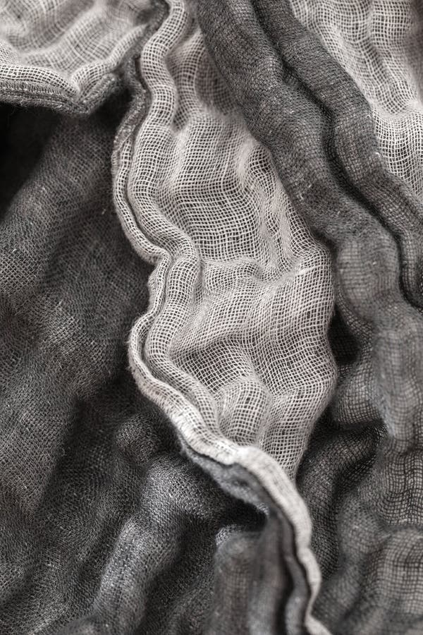 Linen Fabric Texture Macro Close Up in Grey Shades. Stock Image - Image ...