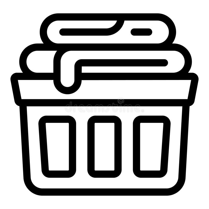 Linen Laundry Icon Outline Vector. Laundromat Tool Stock Vector ...