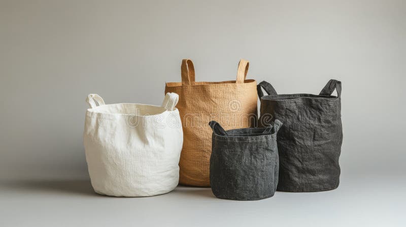 Linen Storage Baskets Studio Shot Stock Illustration - Illustration of ...