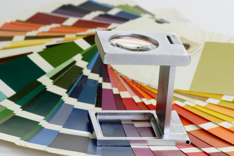 Linen Counter on Color Chart Stock Image - Image of proofing, screen ...