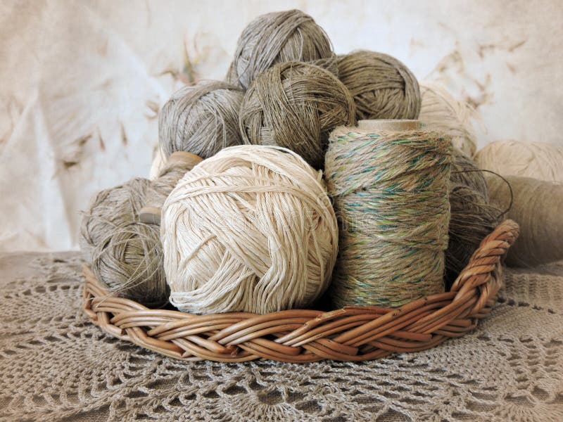 Linen thread stock image. Image of natural, view, crochet - 59506805