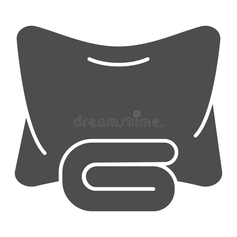 Linens and Pillow Solid Icon. Bedding Vector Illustration Isolated on ...