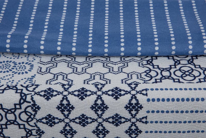 Linens Set. Bedding Set Isolated on White. Set with Stacks of Clean Bed ...