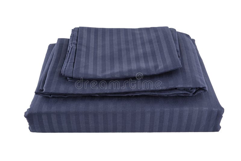 Linens Set. Bedding Set Isolated on White. Set with Stacks of Clean Bed ...