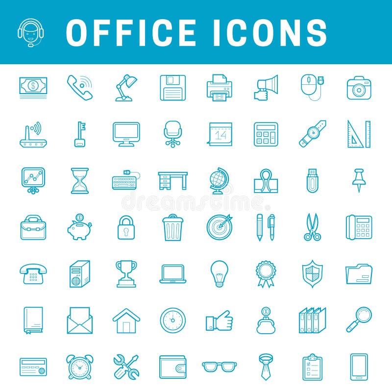 Office Equipment Icons Stock Illustrations – 37,398 Office Equipment ...