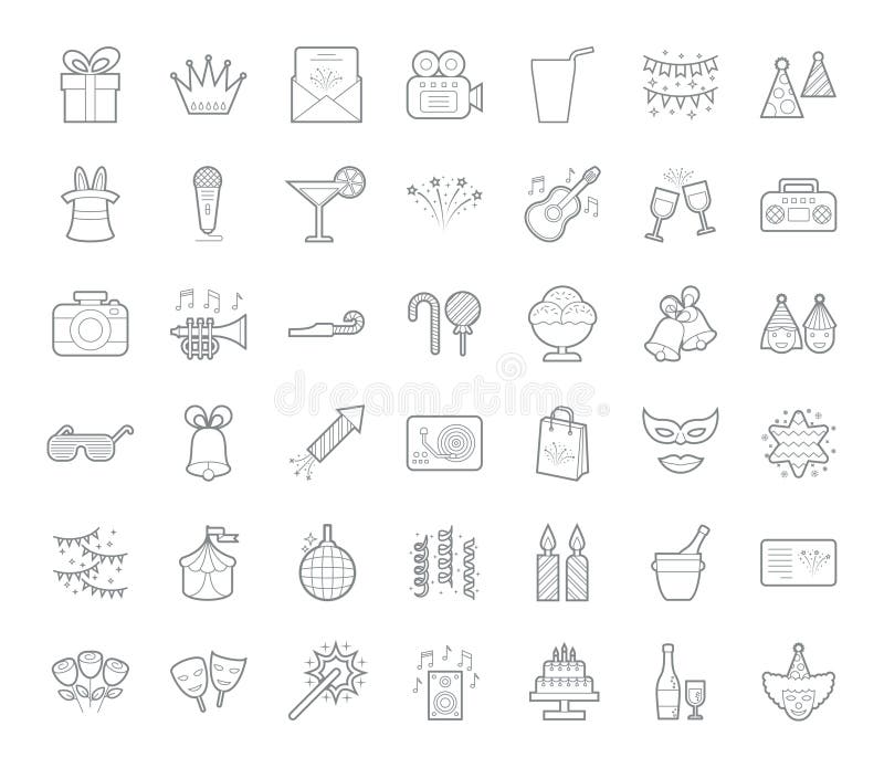 Liner party icons stock illustration. Illustration of dance - 191066019