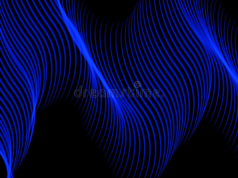 Lines Abstract Background Black and Blue Waves Pattern. Abstract ...