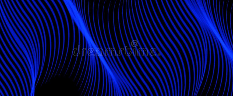Lines Abstract Background Black and Blue Waves Pattern. Abstract ...
