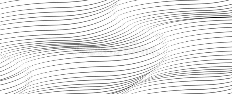 Lines Abstract Background Black and White Wavy Pattern. Abstract ...
