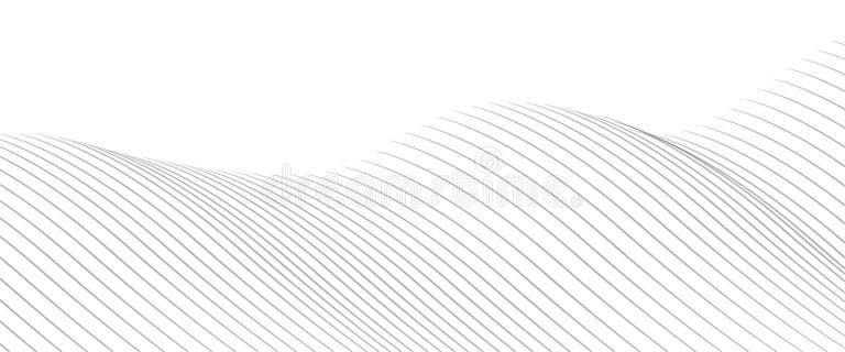 Lines Abstract Background Black and White Wavy Pattern. Abstract ...