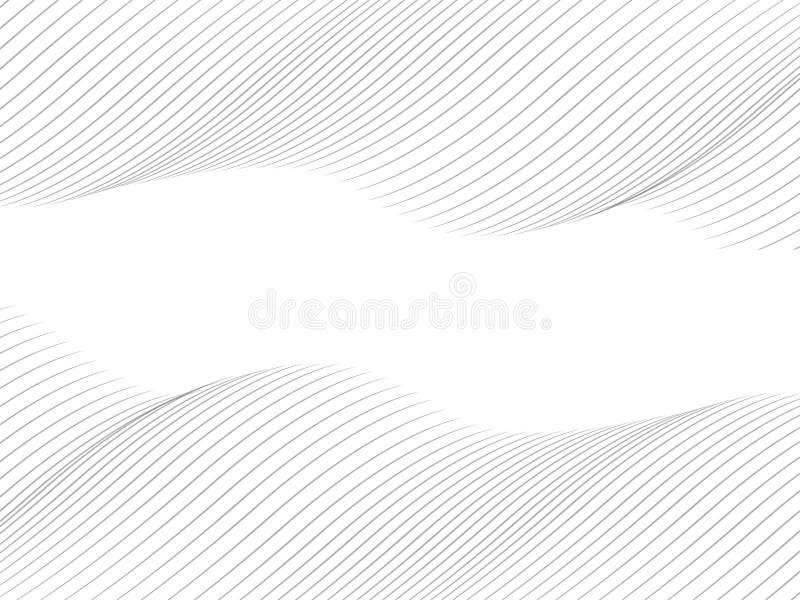 Lines Abstract Background Black and White Wavy Pattern. Abstract ...