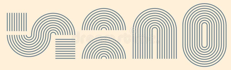 Lines Abstract Geometric Shapes Elements Design Vector Graphic ...