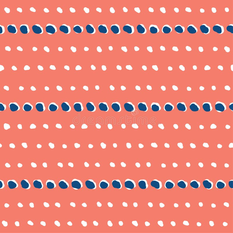 Blue and White Spot Stripes on Red Background Stock Illustration ...