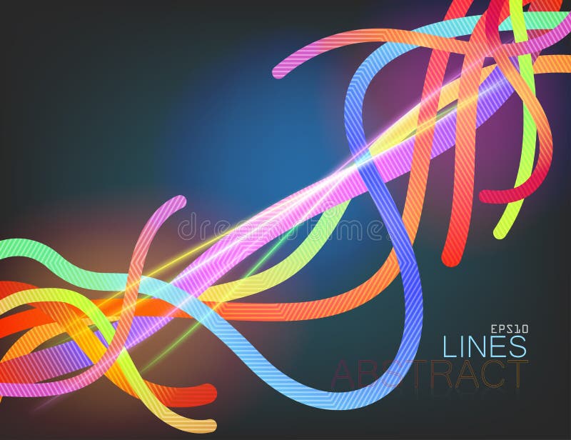 Lines Abstract Translucent Colors Scene Stock Vector - Illustration of ...