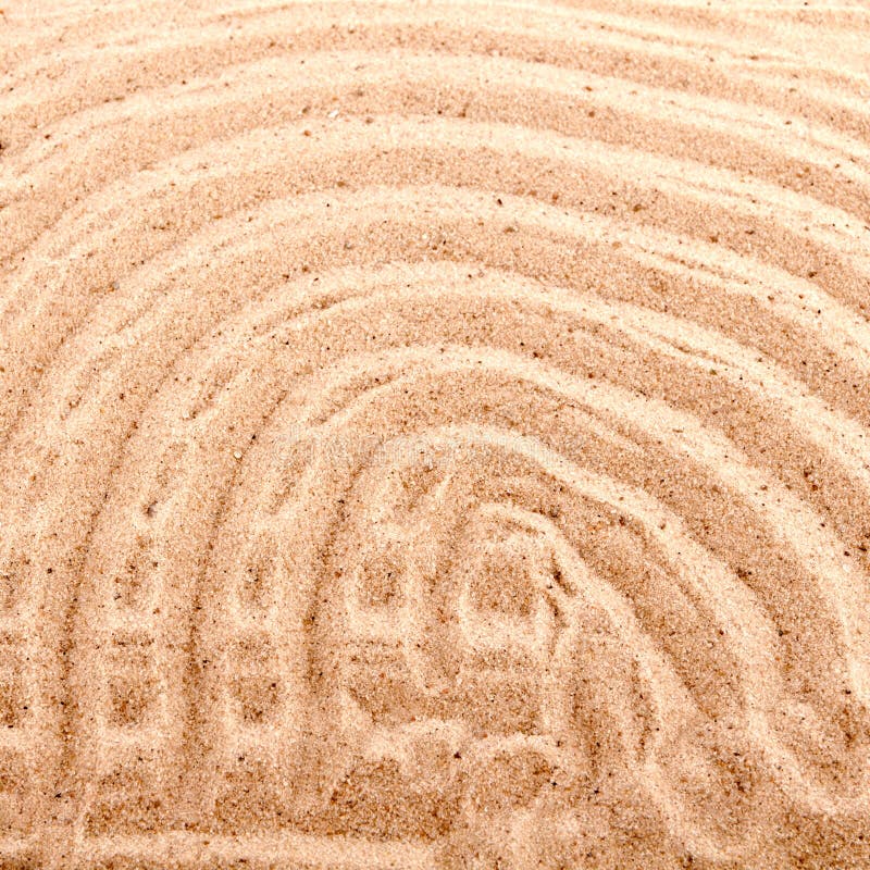 Lines on the Beach Sand with Stock Photo - Image of dirty, arid: 29213030