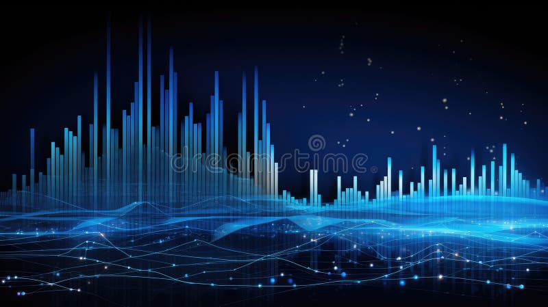 Lines Blue Graph Background Stock Illustration - Illustration of ...