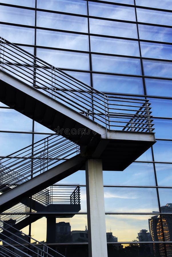 The lines of the building stock image. Image of mirror - 6046721