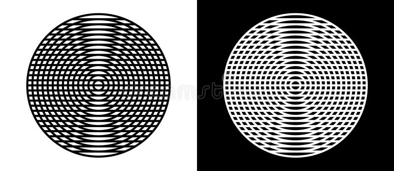 Lines in Circle As Abstract Background Like Interference. Design ...
