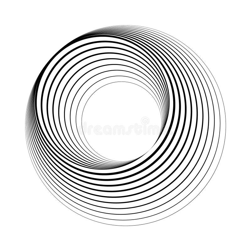 Lines in Circle Shapes. Abstract Geometric Background Stock Vector ...