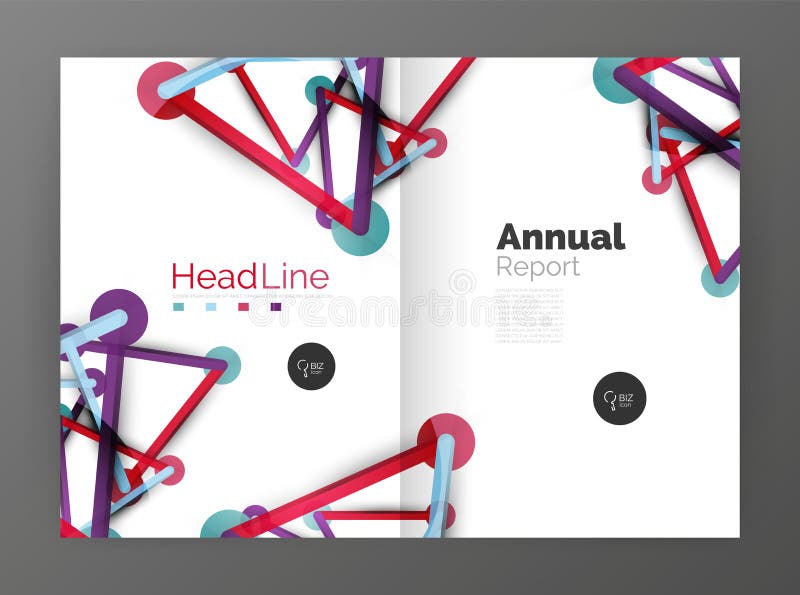 Lines and Circles, Modern Abstract Business Annual Report Template ...