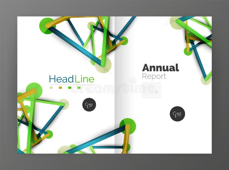 Lines and Circles, Modern Abstract Business Annual Report Template ...