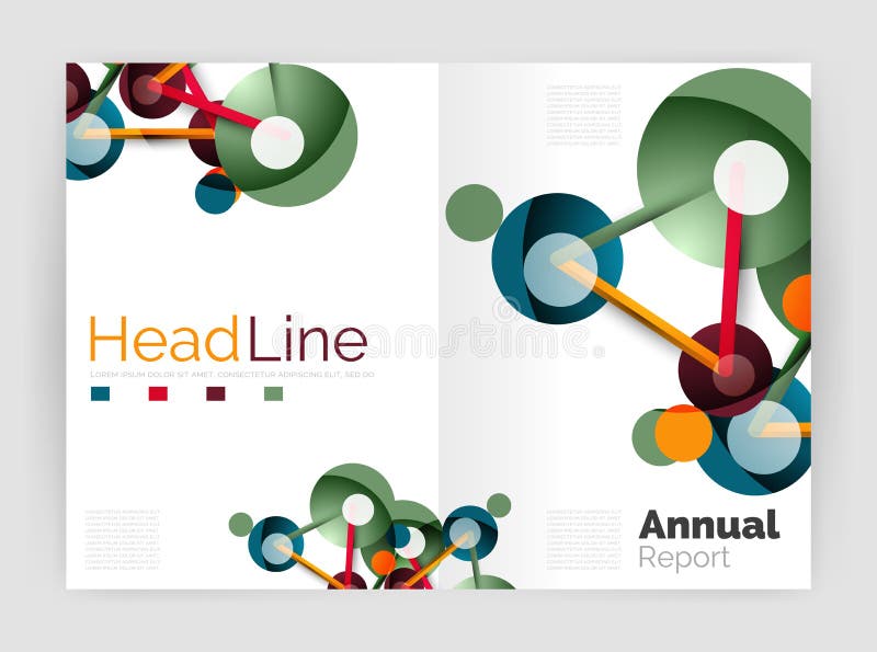 Lines and Circles, Modern Abstract Business Annual Report Template ...