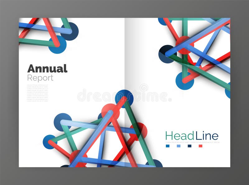 Lines and Circles, Modern Abstract Business Annual Report Template ...